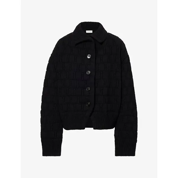 Dries Van Noten Terino Textured Wool-and-cashmere Cardigan - Black