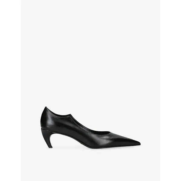 Khaite Valerie 55 Leather Heeled Courts