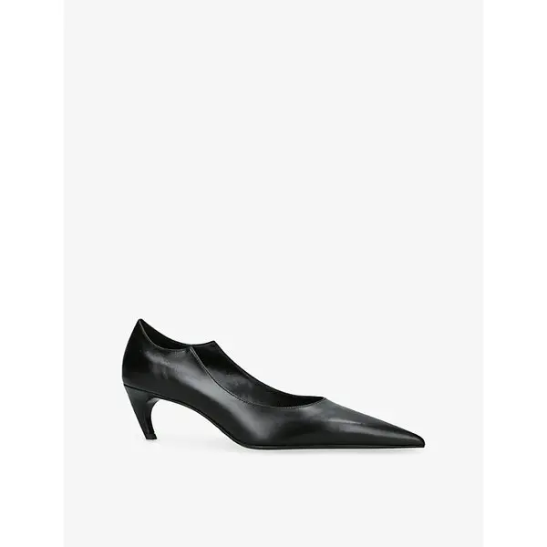 Khaite Valerie 55 Leather Heeled Courts