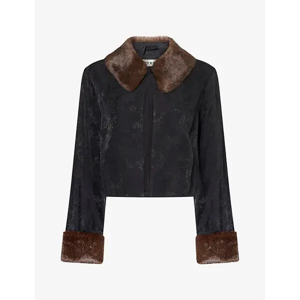 Rixo Luanne Jacquard Satin Jacket Jacket