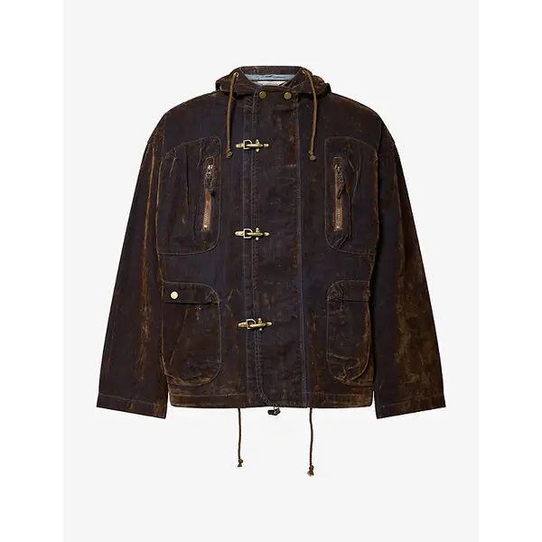 BRAIN DEAD Fireman Hooded Denim Jacket
