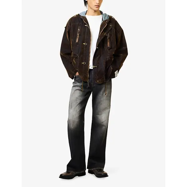 BRAIN DEAD Fireman Hooded Denim Jacket