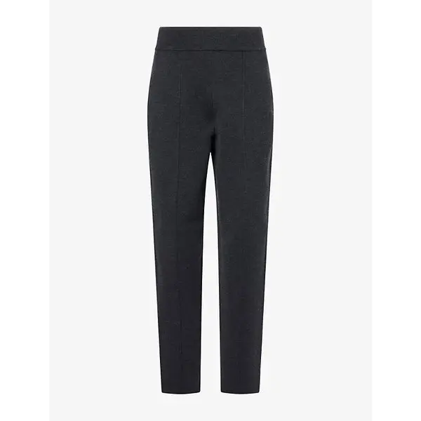 Alaïa Tapered Wool-blend Knit Trousers
