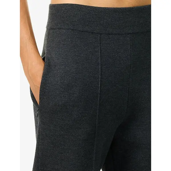 Alaïa Tapered Wool-blend Knit Trousers