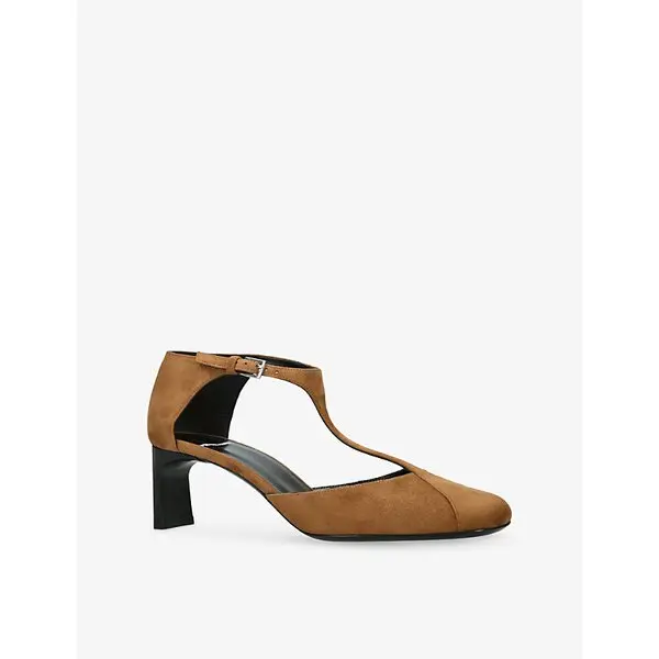 Pierre Hardy Sylvia Suede Heeled Mary Jane Courts