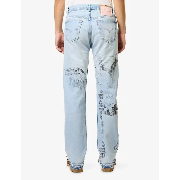 BETTER WITH AGE Gene Drawing-graphic Denim Jeans