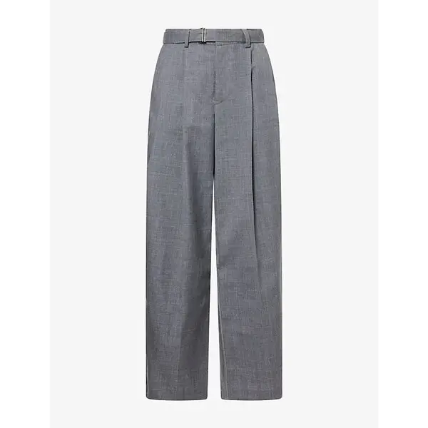 Sacai Barrel-leg Suiting Wool Trousers