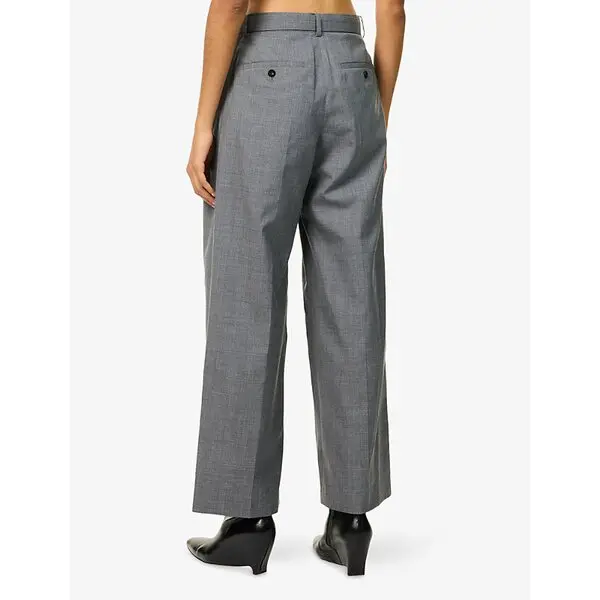 Sacai Barrel-leg Suiting Wool Trousers