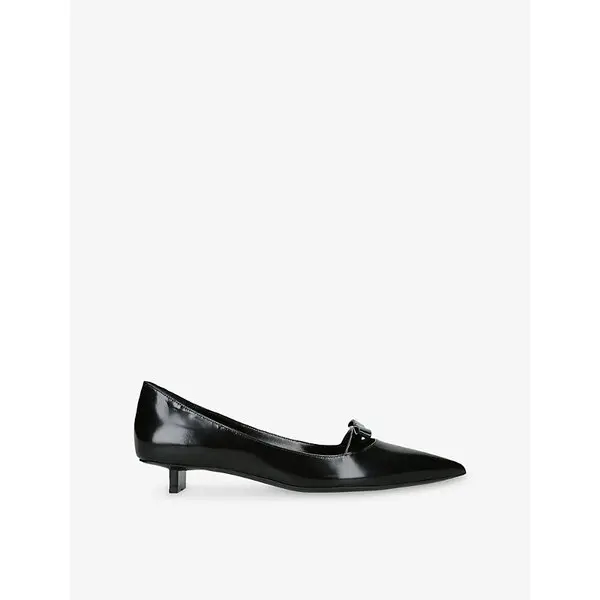 Pierre Hardy Delphine Patent Leather Kitten Heeled Courts