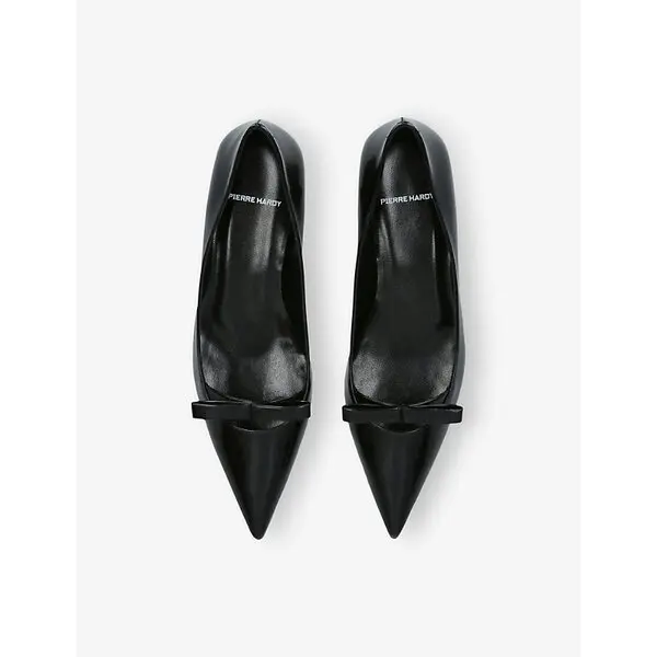 Pierre Hardy Delphine Patent Leather Kitten Heeled Courts