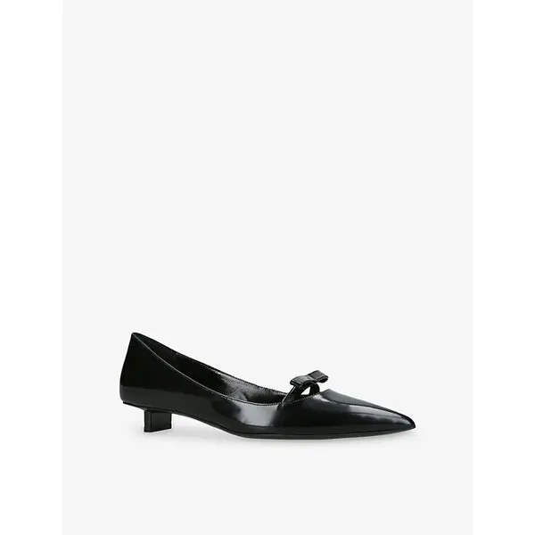Pierre Hardy Delphine Patent Leather Kitten Heeled Courts