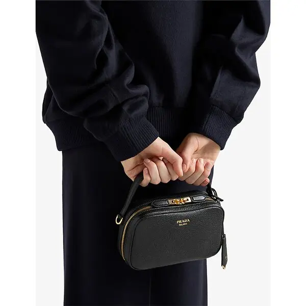 Prada Odette Mini Leather Top-handle Bag