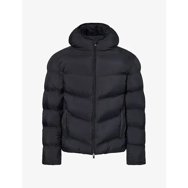 ARNE Chevron Hooded Nylon Puffer Jacket