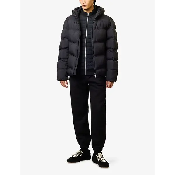 ARNE Chevron Hooded Nylon Puffer Jacket
