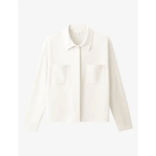 THE WHITE COMPANY Patch-pocket Cotton-blend Shirt - Scandiwhte