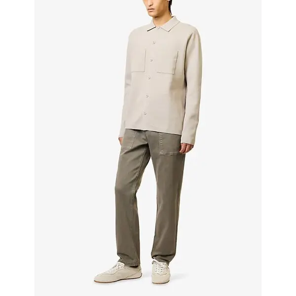 ARNE Knitted Woven Overshirt - Stone