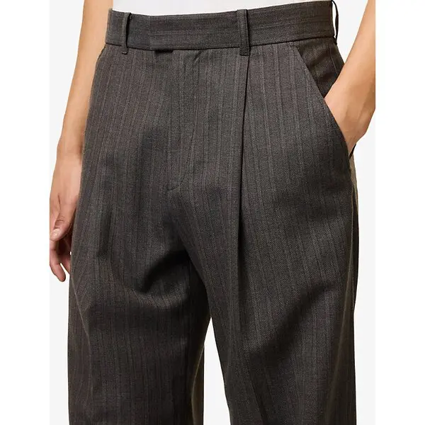 Our Legacy Phase Striped Wool Cotton Trousers