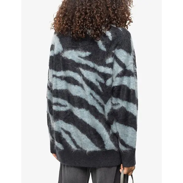 Zadig&Voltaire Arpa Jacquard-pattern Cashmere Cardigan - Anthracite