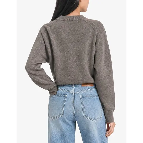The Kooples Fitted Round-neck Wool And Cashmere Jumper