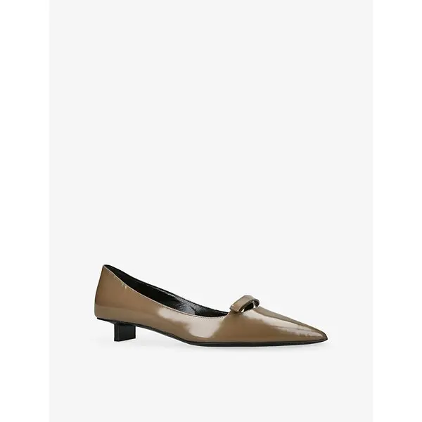 Pierre Hardy Delphine Patent Leather Kitten Heeled Courts