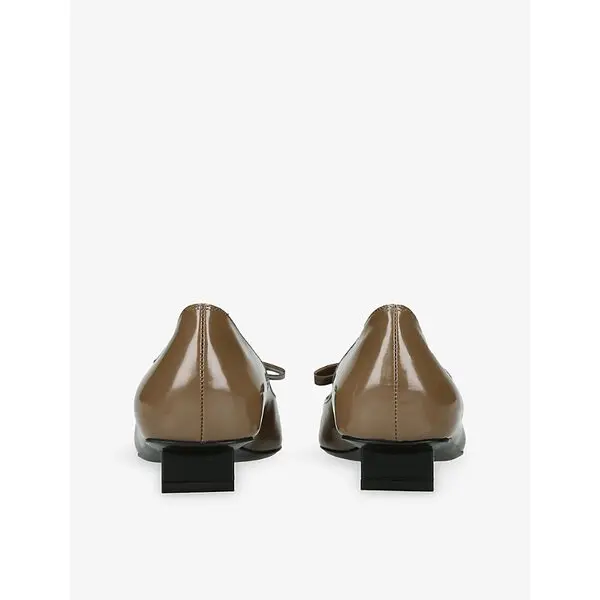 Pierre Hardy Delphine Patent Leather Kitten Heeled Courts