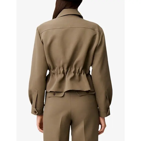 Claudie Pierlot Flap-pocket Drawstring-waist Woven Jacket