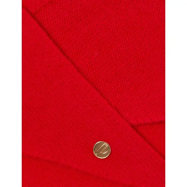 Claudie Pierlot Triangular Wool And Cashmere Scarf - Red