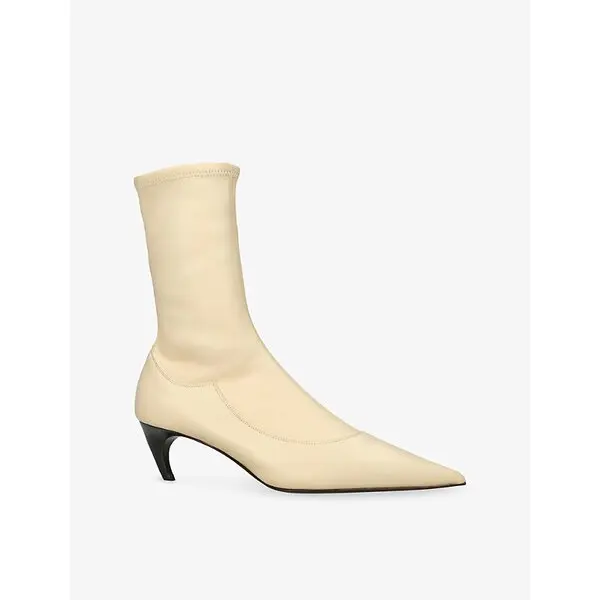 Khaite Valerie 55 Leather Heeled Mid-calf Boots