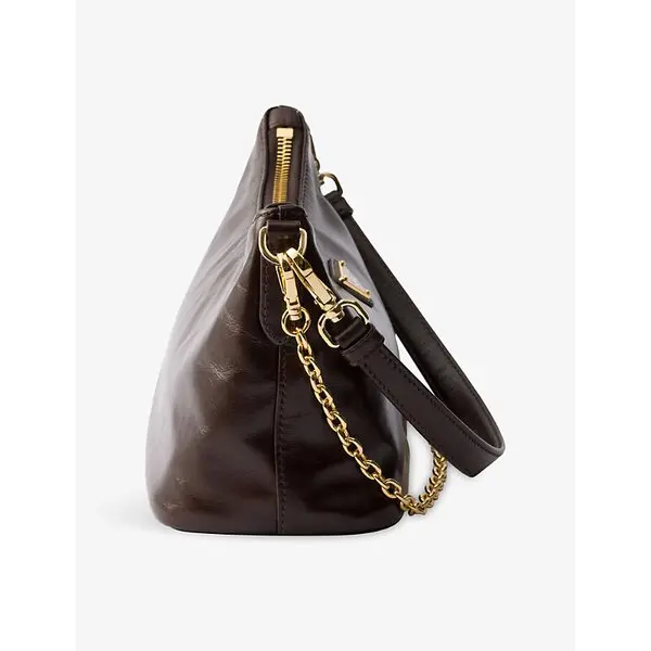 Prada Triangle-logo Mini Leather Shoulder Bag