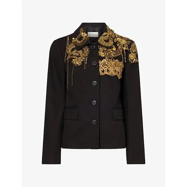 Dries Van Noten Bettsy Embellished Cotton Jacket