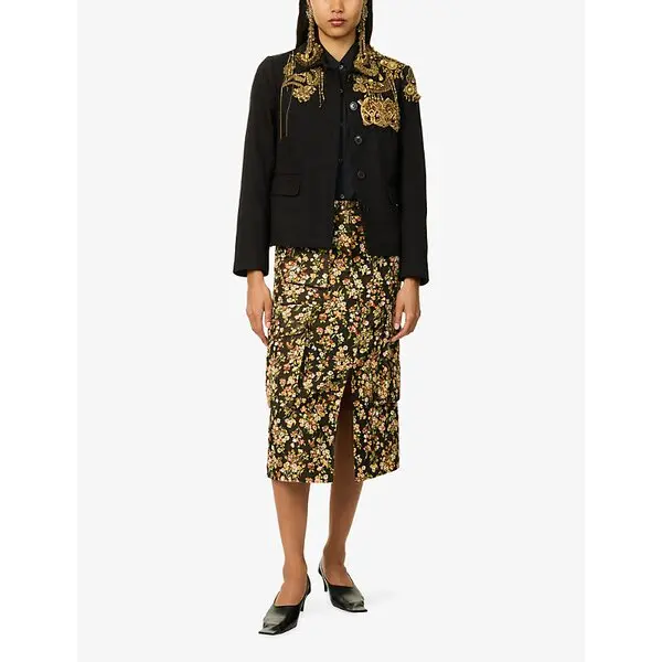 Dries Van Noten Bettsy Embellished Cotton Jacket