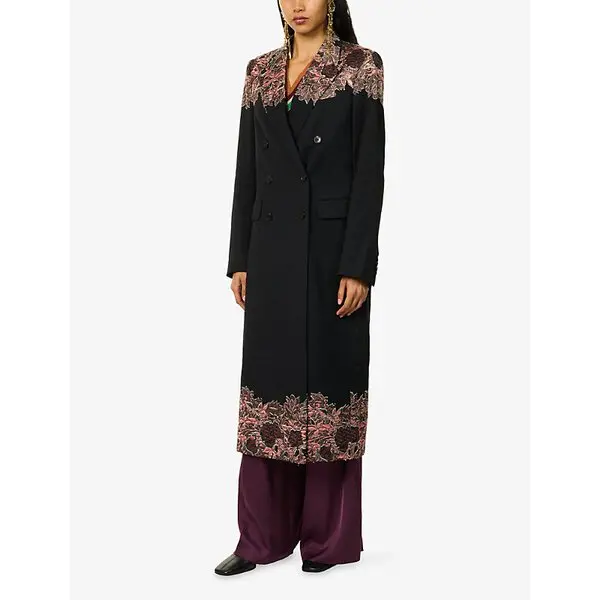 Dries Van Noten Rarrysta Embroidered Woven Coat