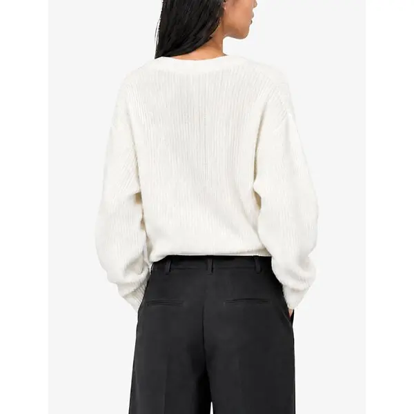 The Kooples Ribbed V-neck Wool Jumper