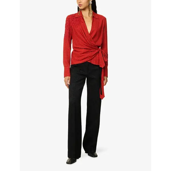 Dries Van Noten Presta Straight-leg Wool Trousers