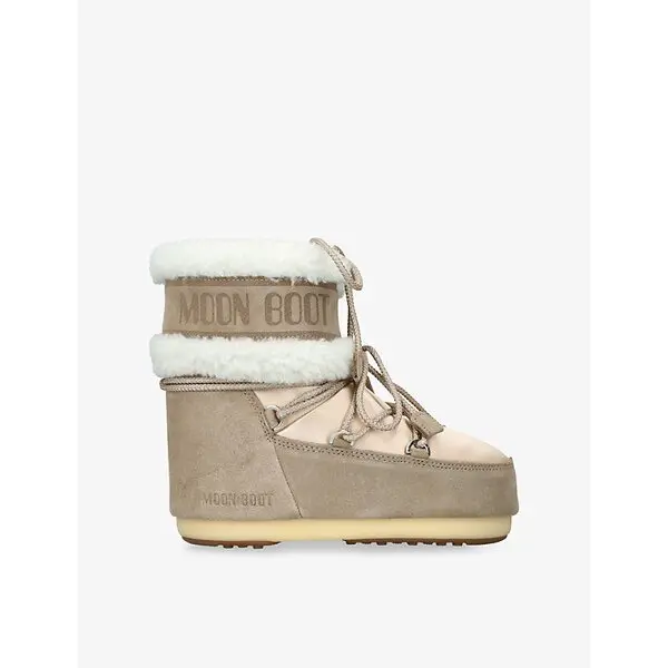 Moon Boot Icon Low Suede And Faux-fur S - Peach