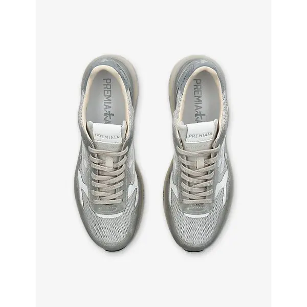 Premiata Mick 0.1 Suede And Mesh Trainers