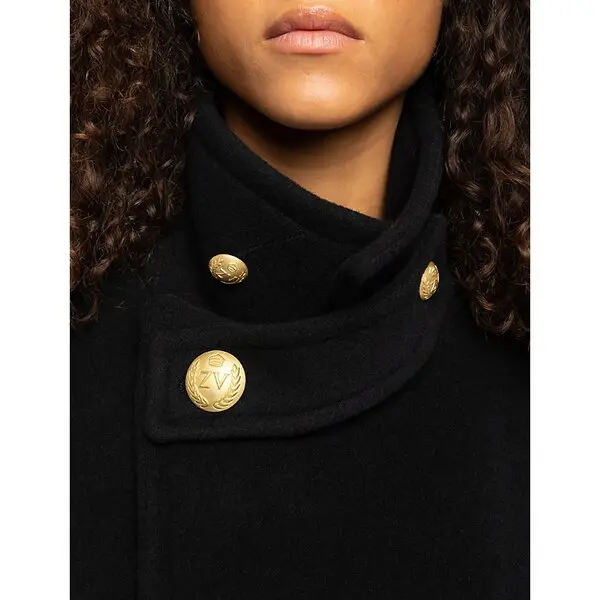 Zadig&Voltaire Mollysa Wide-collar Wool-blend Peacoat