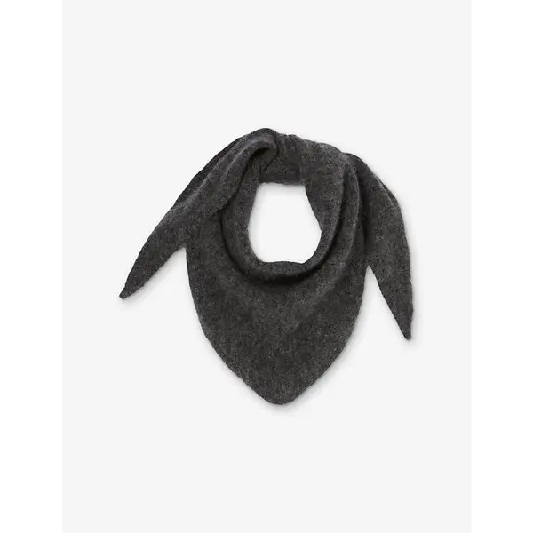 Claudie Pierlot Brushed-texture Wool-blend Scarf - Mottled Grey