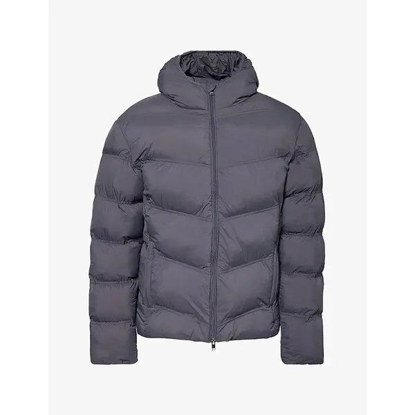 ARNE Chevron Hooded Nylon Puffer Jacket