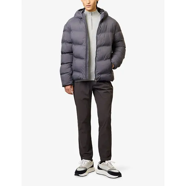 ARNE Chevron Hooded Nylon Puffer Jacket