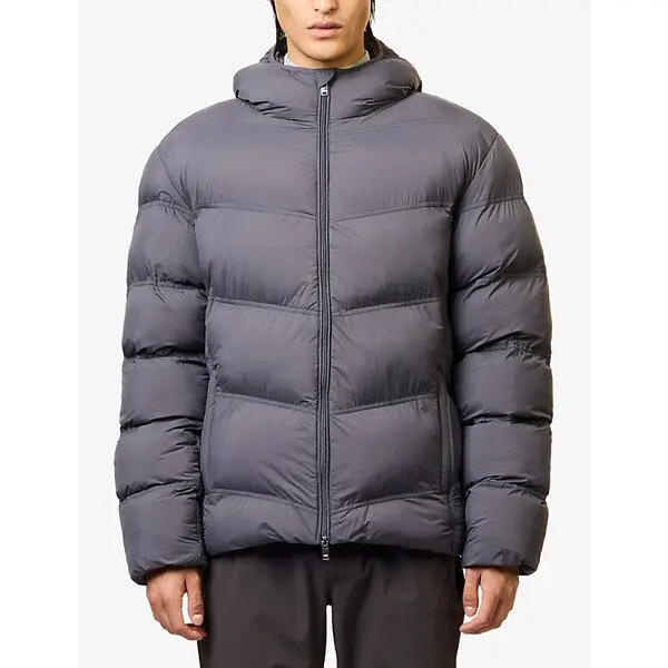ARNE Chevron Hooded Nylon Puffer Jacket