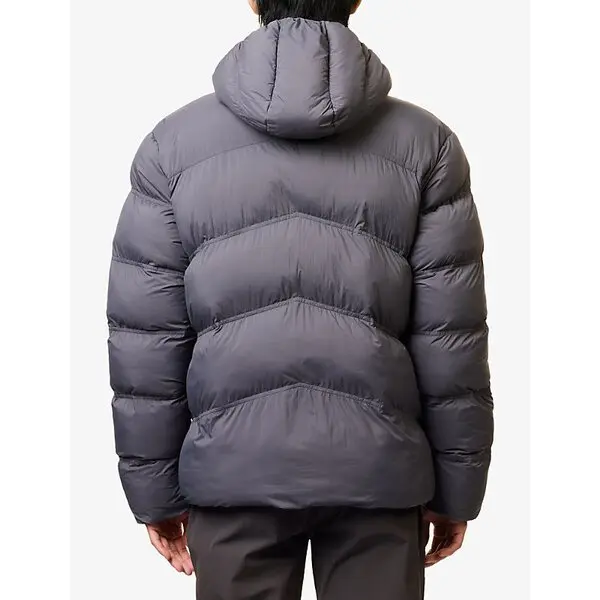 ARNE Chevron Hooded Nylon Puffer Jacket