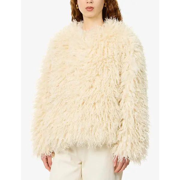 PRETTY LAVISH Irie Faux-shearling Coat