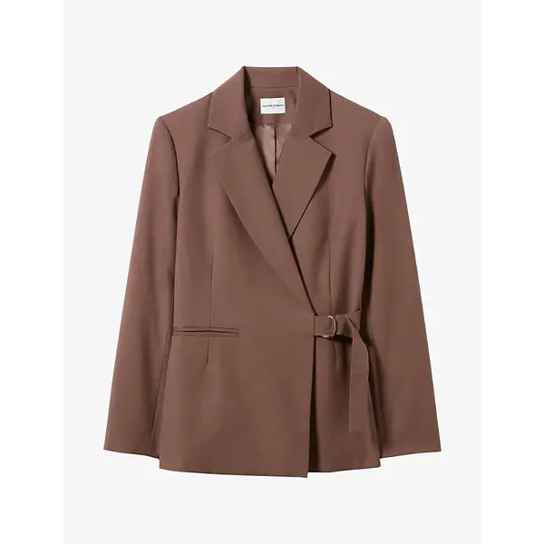 Claudie Pierlot D-ring Notch-lapel Woven Jacket