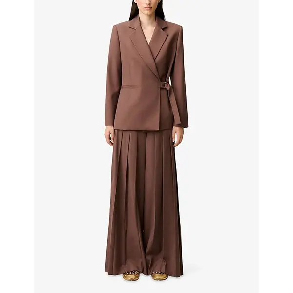 Claudie Pierlot D-ring Notch-lapel Woven Jacket