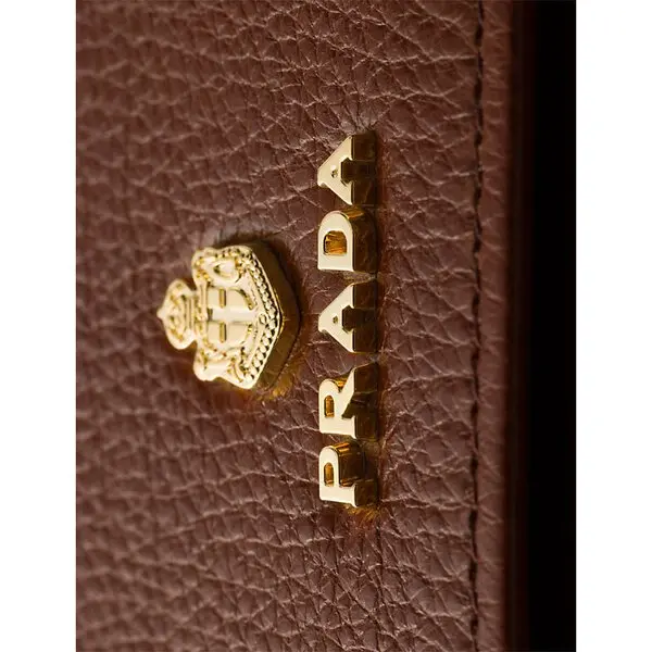 Prada Brand-plaque Leather Wallet With Shoulder Strap