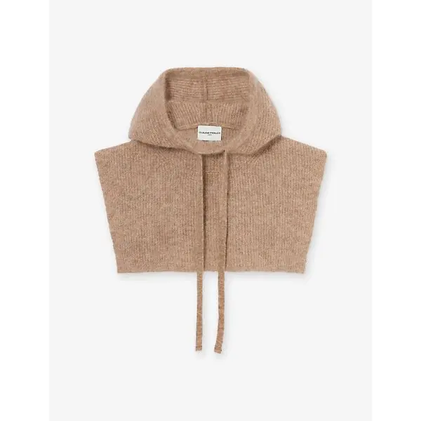 Claudie Pierlot Ribbed Wool-blend Balaclava - Camel