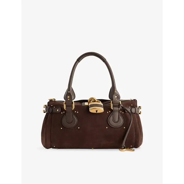 Chloé Paddington Suede Shoulder Bag - Kohl Brown