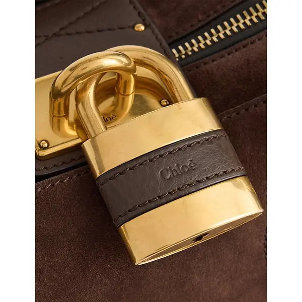 Chloé Paddington Suede Shoulder Bag - Kohl Brown