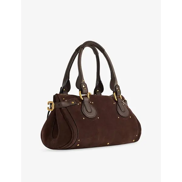 Chloé Paddington Suede Shoulder Bag - Kohl Brown